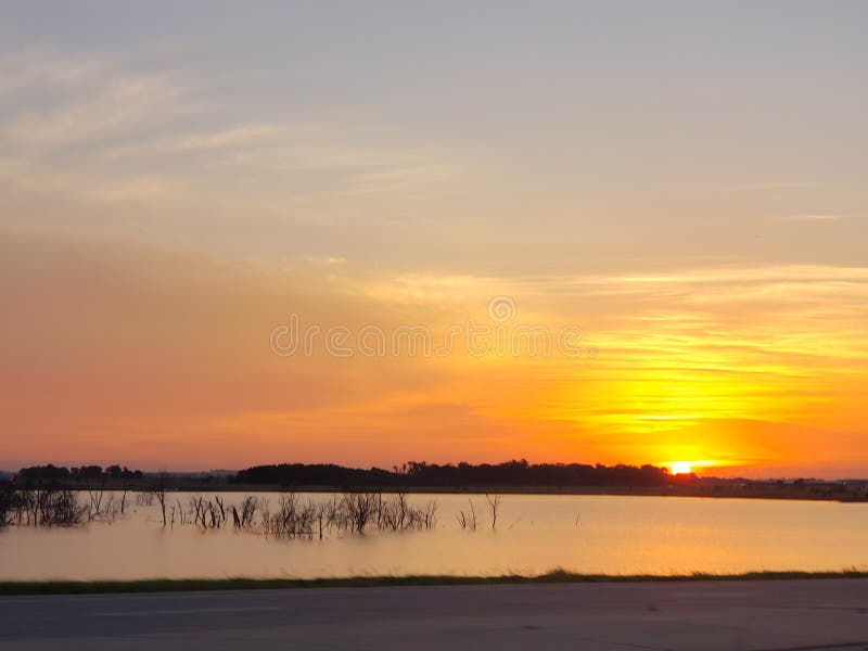 See stock photo. Image of sunset, scenery, sunrise, lake - 155010210