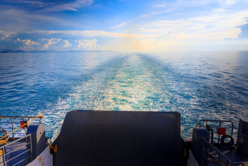 See from back of ferry stock photo. Image of ferry, europe - 98151516