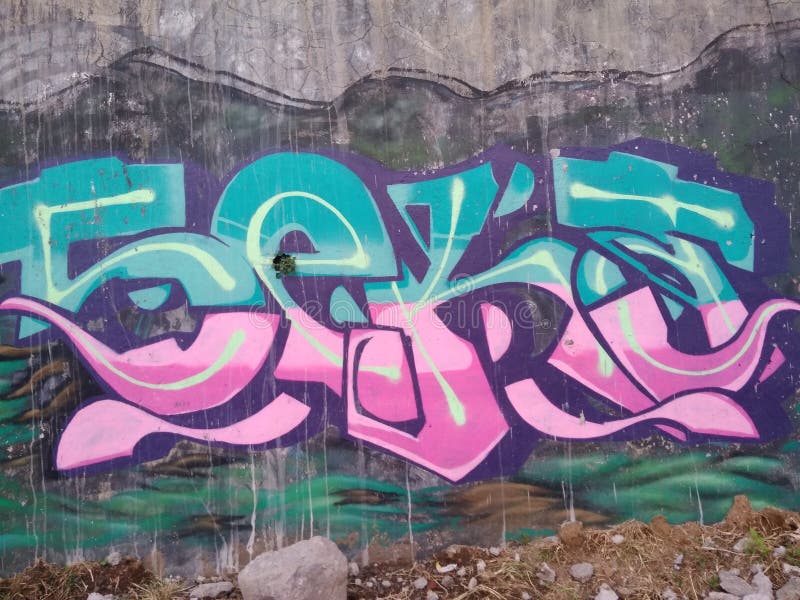 See Beatiful Nice Mural Art Editorial Stock Photo - Image of flower ...