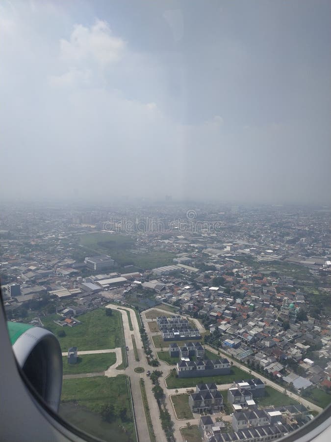 See the Beautiful City from the Plane. Stock Image - Image of wave ...