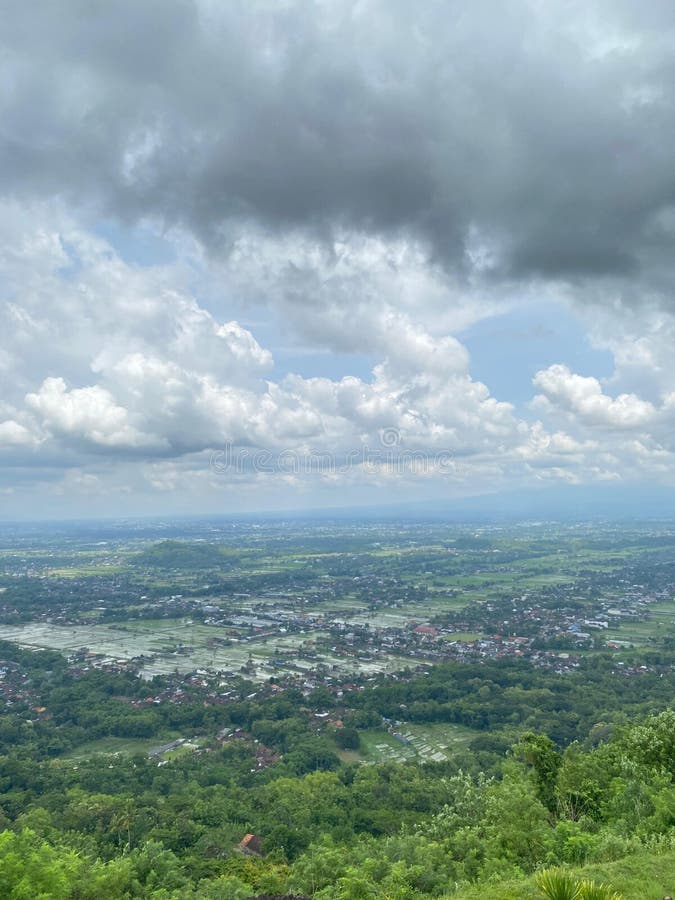See the Beautiful View from the Top of the Hill Stock Photo - Image of ...