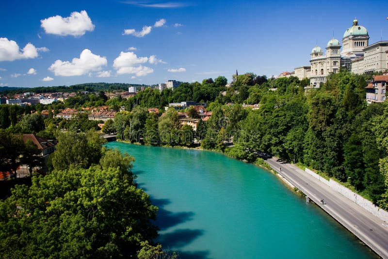 See in Bern, die Schweiz stockbild. Bild von himmel, ansichten - 7801871