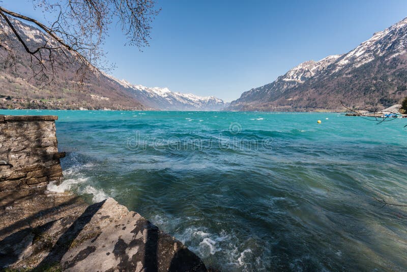 Draufsicht See Brienz-Sommers (die Schweiz) Stockbild - Bild von nave ...