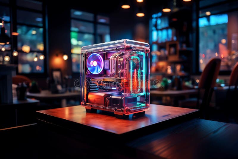 A See through Desktop Pc Case with Led Rgb Lighting Cooling System ...