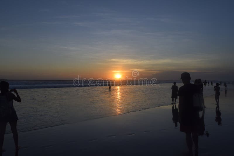See and Enjoy the Sunset from the Beachside Stock Image - Image of dawn ...