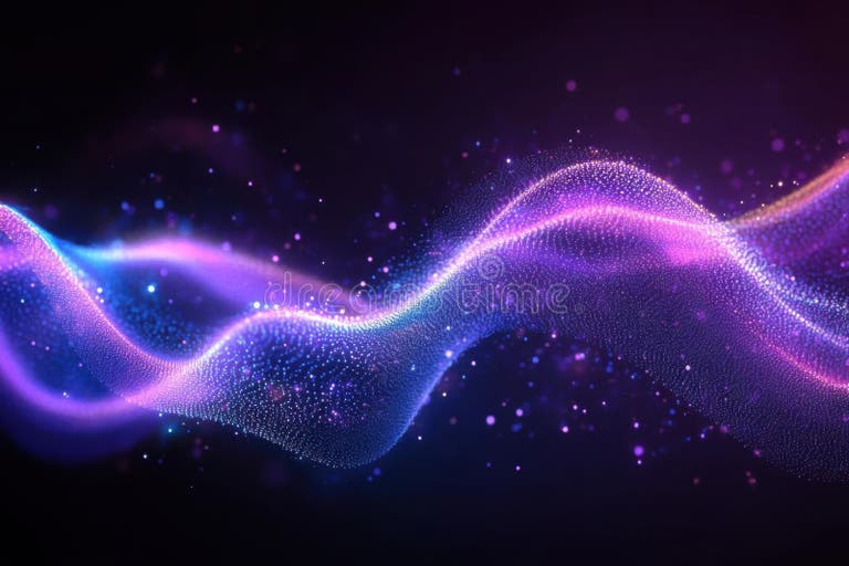See Flowing Particle Wave and Abstract Digital Theme with Waveform ...
