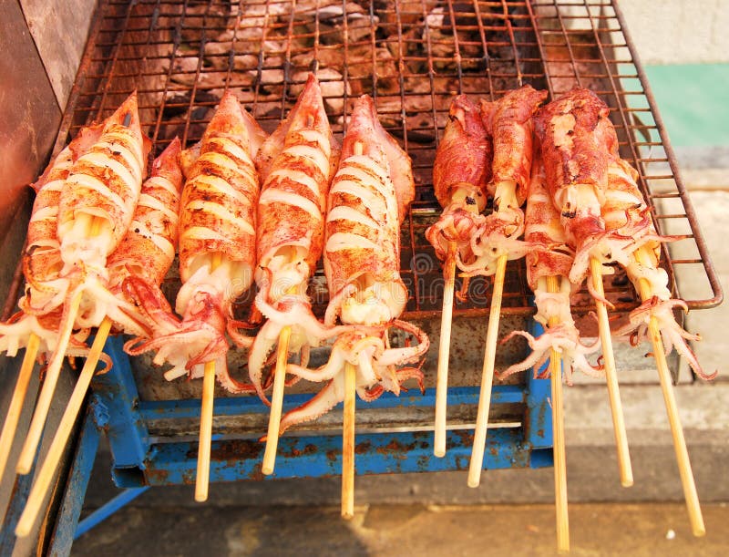 Seefood bbq stock photo. Image of seefood, macro, asian - 44032178