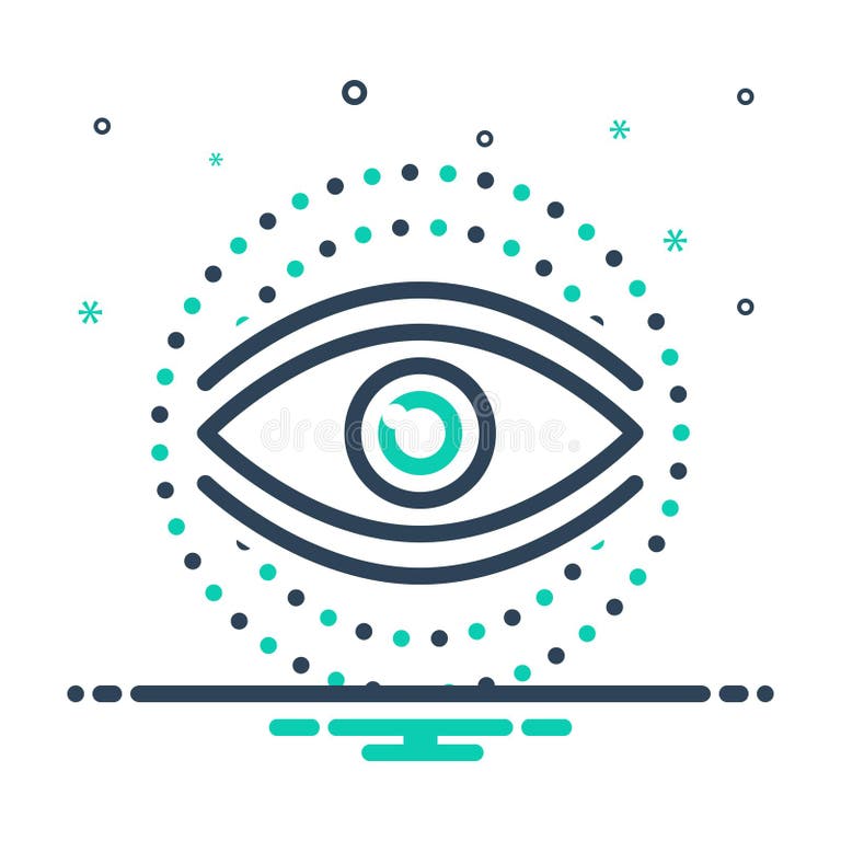 Mix Icon for See, Eyesight and Eyeball Stock Illustration ...