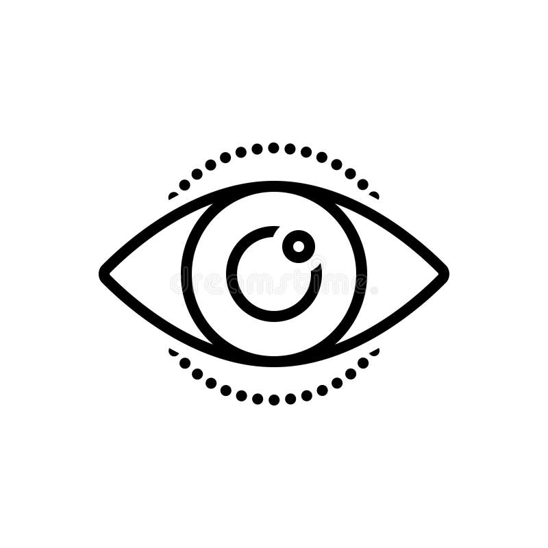 Black Line Icon for See, View and Look Stock Vector - Illustration of ...