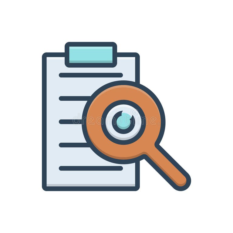 Color Illustration Icon for See, View and Look Stock Illustration ...