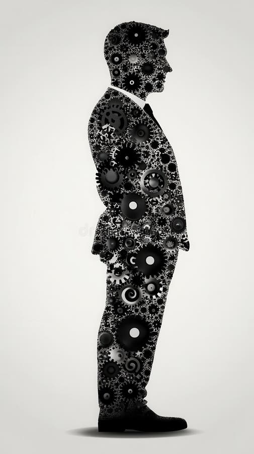 See Man Gears Work Concept Ideas and Machine Structure Business Concept ...