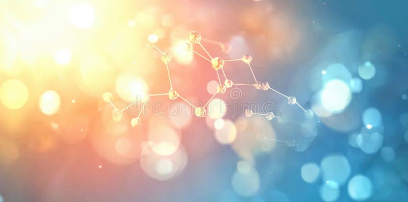 See Molecule Structure with Abstract Background and Particles Science ...