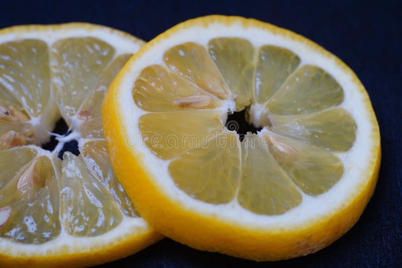 Lemon Cross Section Fruit Cut Slice Piece Texture Fresh Juicy Ye Stock ...