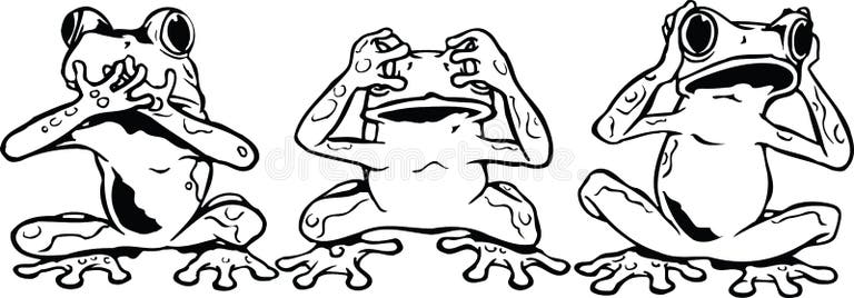 See No Evil Frogs Vector Illustration Stock Vector - Illustration of ...