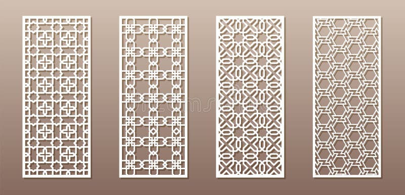 See-through Silhouette with Arabic Pattern, Muslim Girih Geometric ...