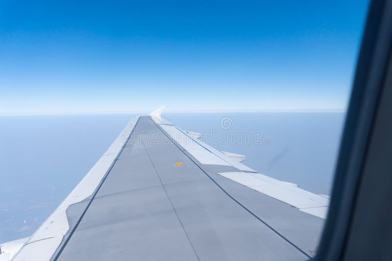View on Earth from the Window of the Airplane Stock Image - Image of ...