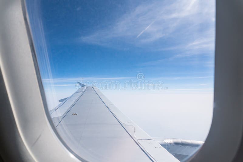 View on Earth from the Window of the Airplane Stock Image - Image of ...