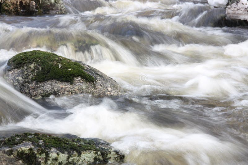Wild River with Blocking Rocks Stock Photo - Image of road, blokking ...