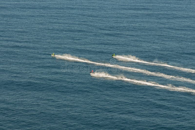See Who Wins !!! Water Jet Race Stock Image - Image of outbreak ...