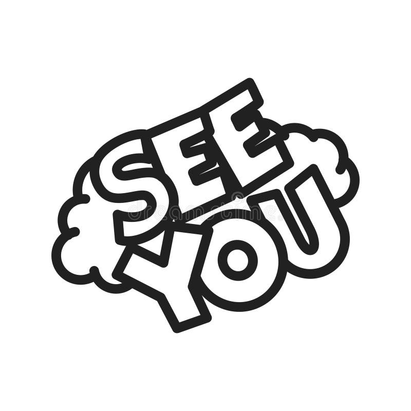 See you Icon Image. stock vector. Illustration of symbol - 281203555