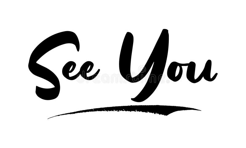 See You Text Typography Lettering Vector Design Quote Stock Vector ...