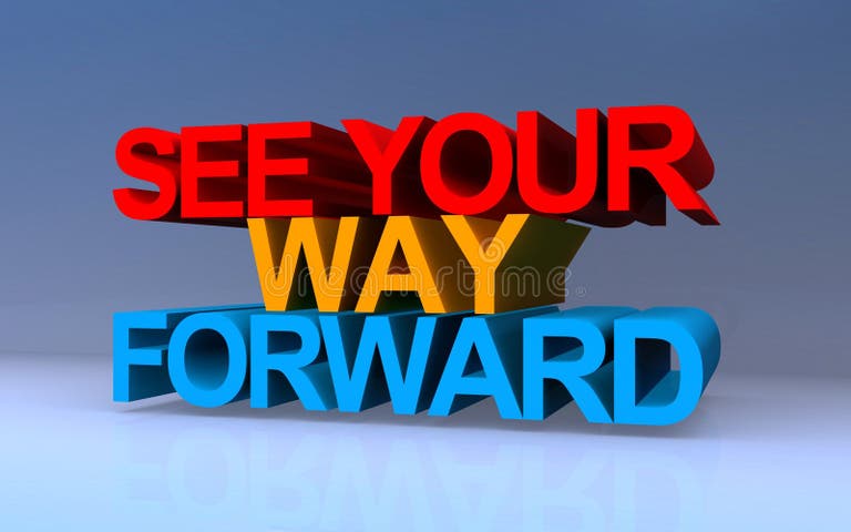 See Your Way Forward on Blue Stock Illustration - Illustration of ...