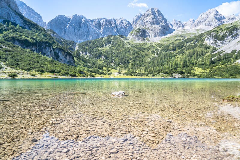 Seebensee lake, Austria stock photo. Image of ehrwald - 259645030