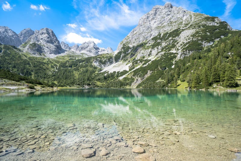 Seebensee lake, Austria stock photo. Image of beauty - 263230812