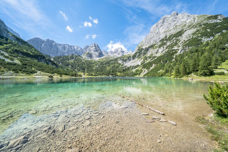 Seebensee lake, Austria stock image. Image of autumn - 263801659