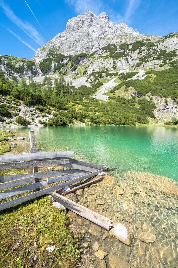 Seebensee lake, Austria stock photo. Image of blue, nature - 264070986