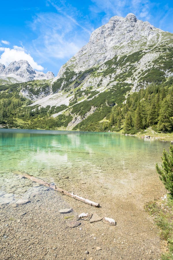 Seebensee lake, Austria stock image. Image of happiness - 265224357