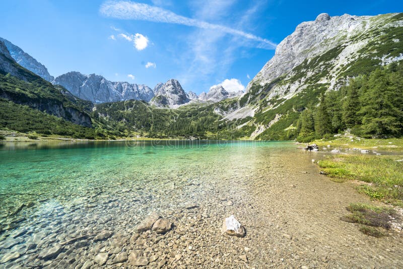 Seebensee lake, Austria stock photo. Image of seebensee - 266220204