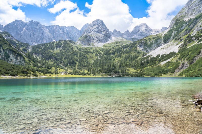 Seebensee lake, Austria stock photo. Image of austria - 266556544