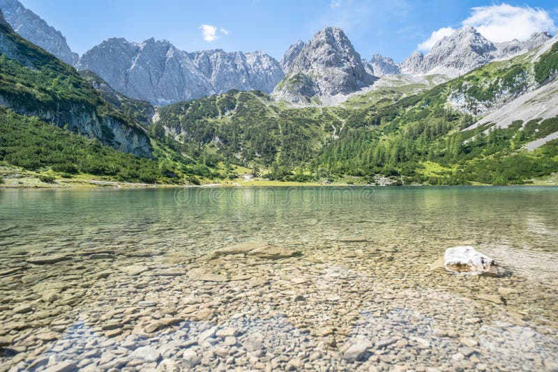 Seebensee lake, Austria stock image. Image of austrian - 267002599