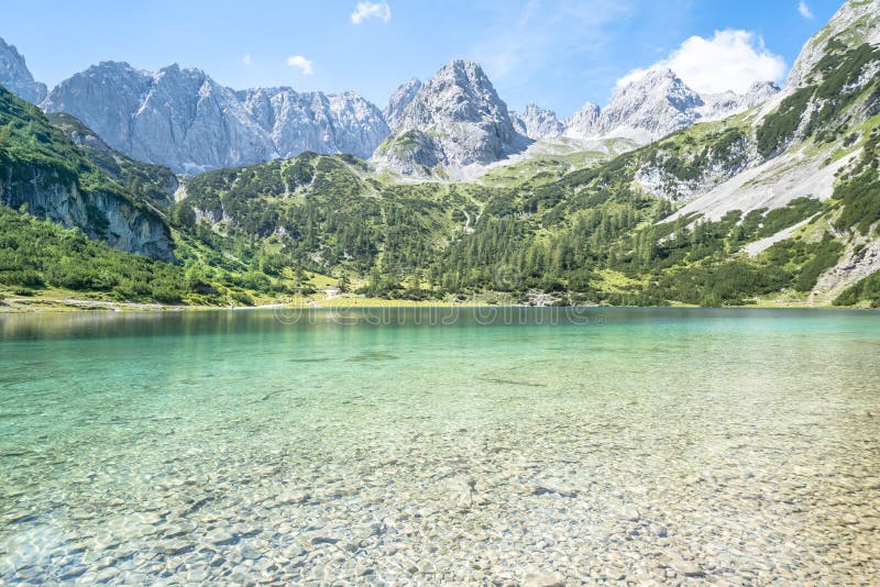 Seebensee lake, Austria stock image. Image of beauty - 267138891