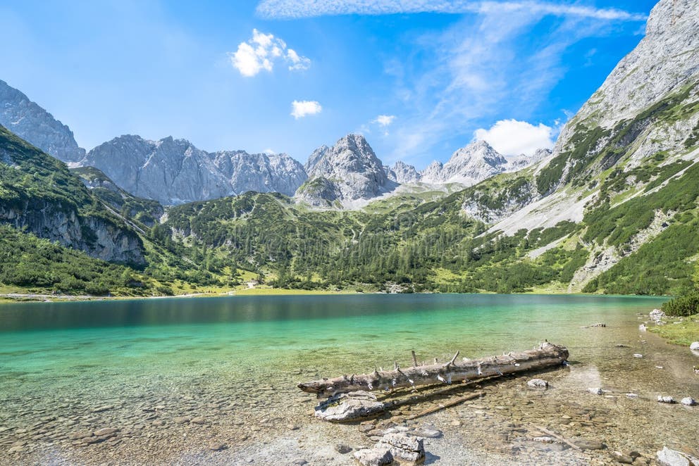 Seebensee lake, Austria stock photo. Image of ehrwald - 267480246