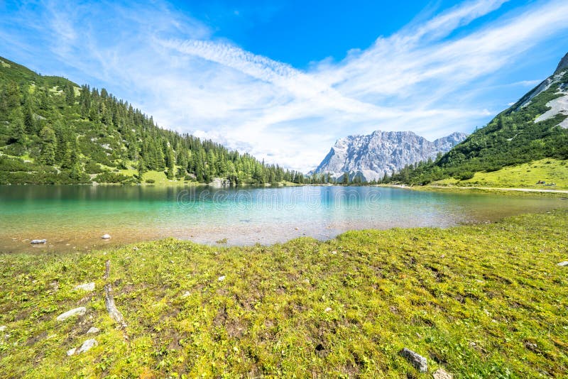 Seebensee lake, Austria stock photo. Image of landscape - 267480454