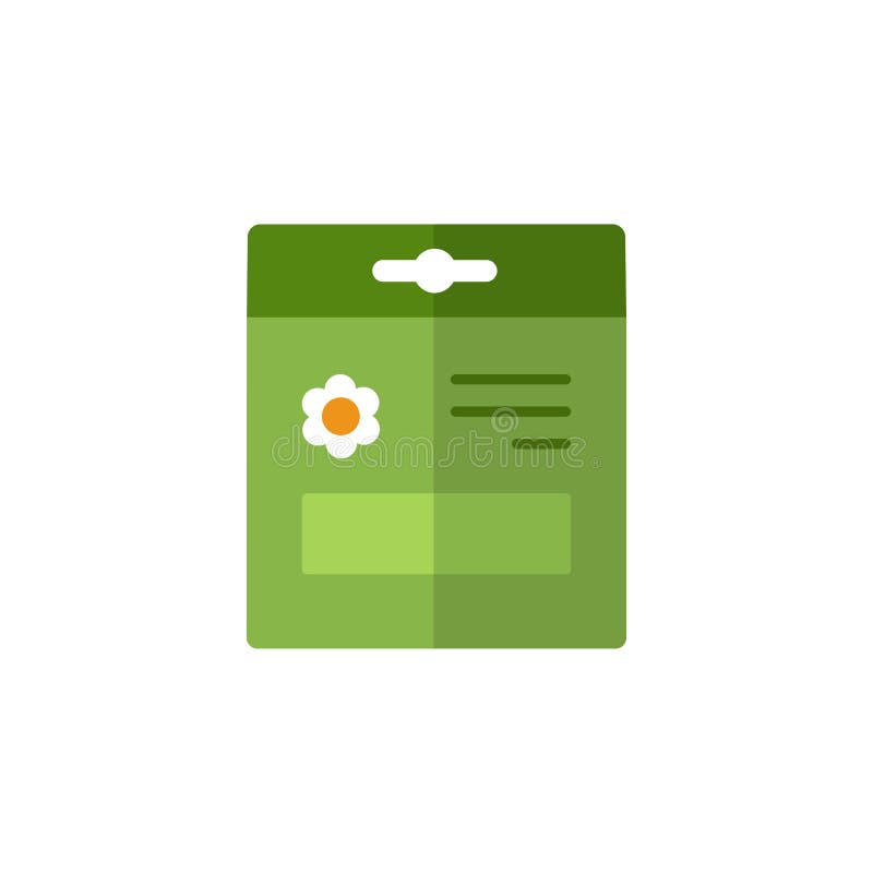 Seed Bag. Flat Color Icon. Gardening Vector Illustration Stock Vector ...