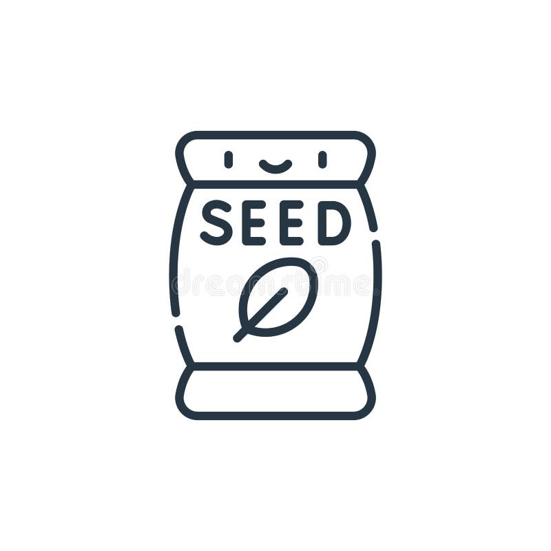 Seed Bag Icon Vector from Spring Concept. Thin Line Illustration of ...