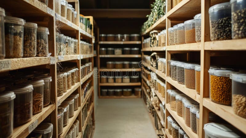 Seed Bank Shelves in Storage Stock Image - Image of food, market: 342800105