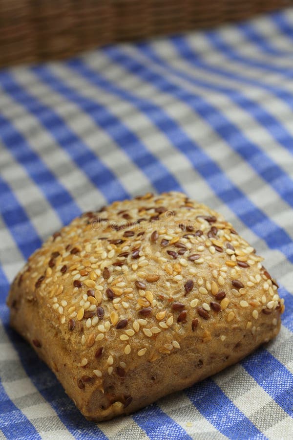 Seed-bun stock photo. Image of pastries, breakfast, checkered - 20964782