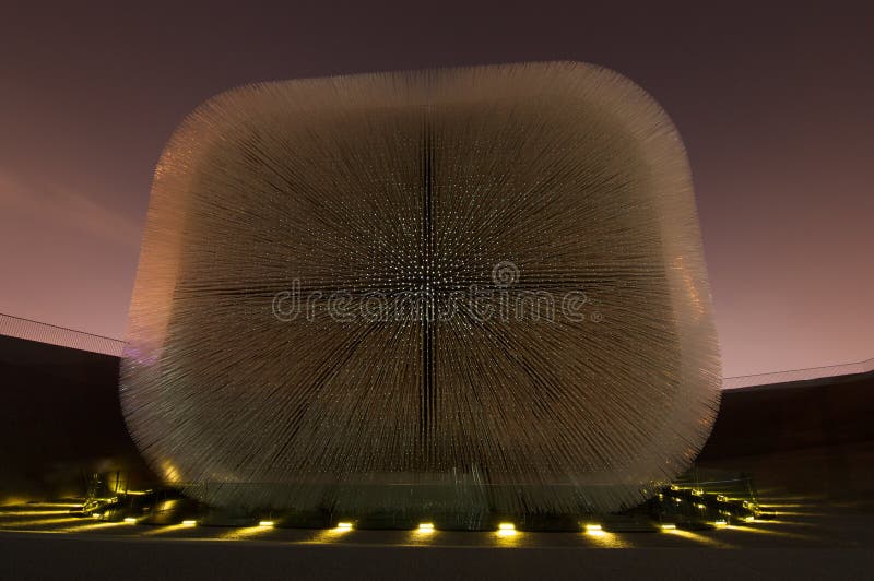 Seed Cathedral by Night editorial photo. Image of pavillion - 14569506