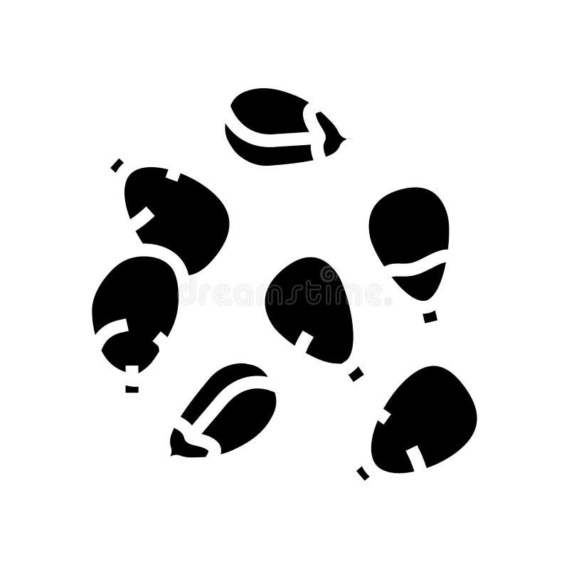 Seed Grain Corn Glyph Icon Vector Illustration Stock Illustration Illustration Of Sweet Seed