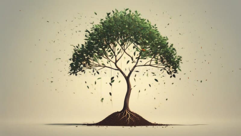 A Seed Grows into a Strong Tree, Representing the Growth and Evolution ...
