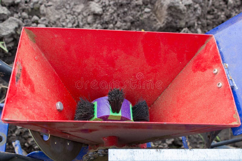 Seed hopper stock photo. Image of seeds, combine, precision - 87265940