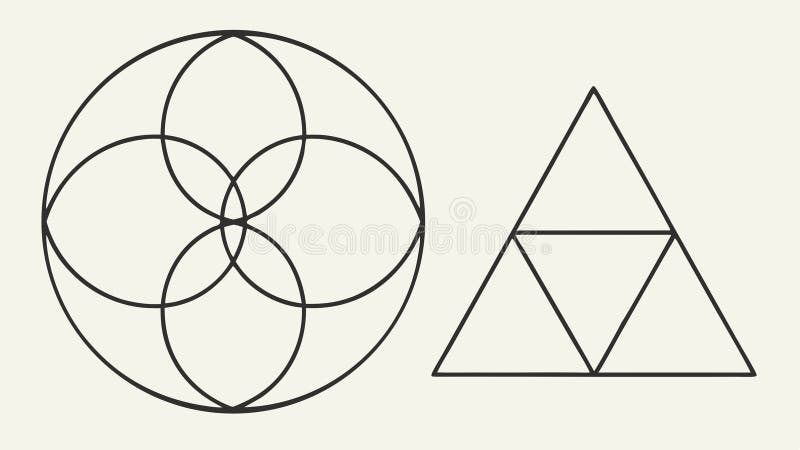 Seed of Life Triangle Geometry Vector. Sacred Symbolism, Vector Design ...