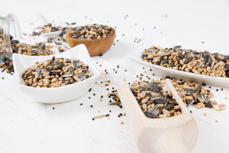 Seed Mix Heaps stock photo. Image of cuisine, component - 69770660