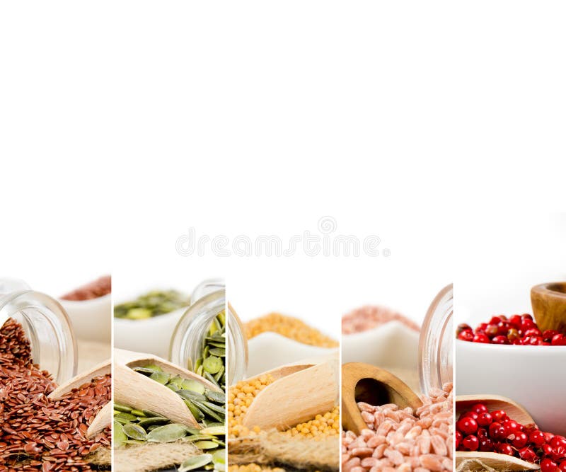 Seed mix stock photo. Image of flake, legume, meal, linseed - 60069804