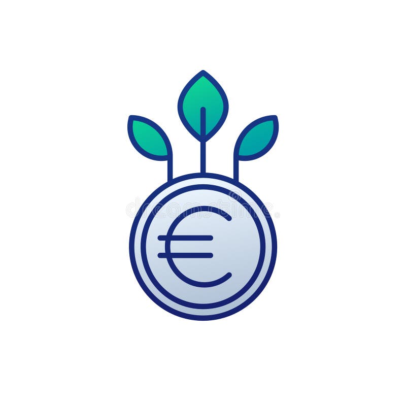 Seed Money Icon with Euro, Vector Stock Illustration - Illustration of ...