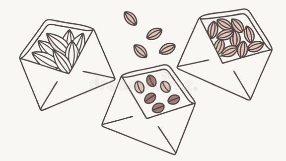 Seed Packets with Seeds Falling Out of Them Vector. Vector Design ...